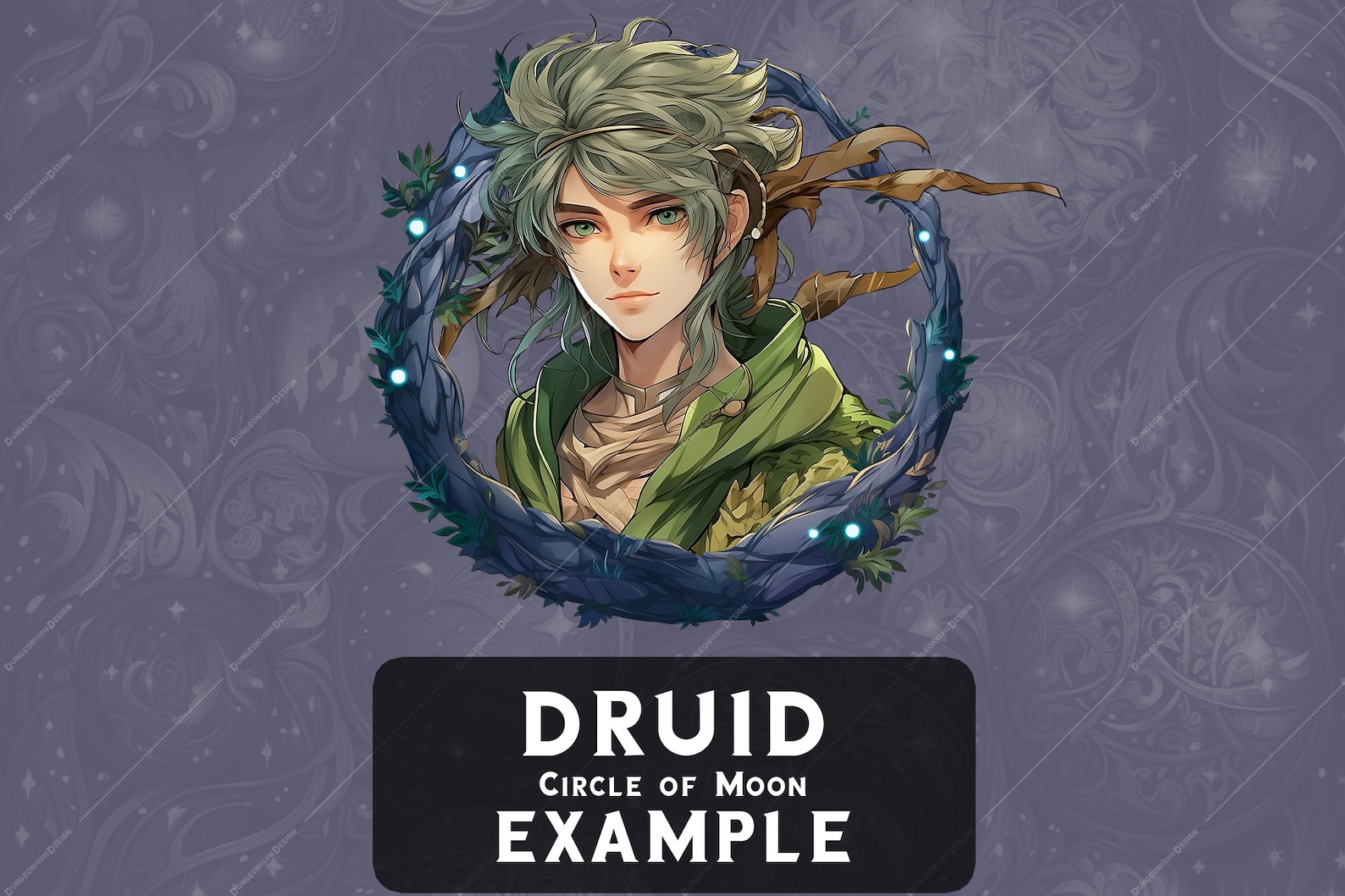 Druid Circle of Moon Token Frame Dnd for Roll20 Token Border Tabletop ...