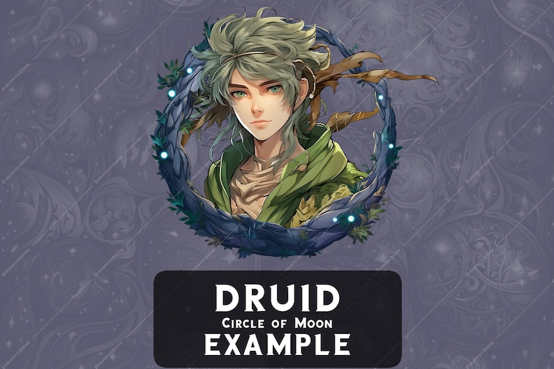 Druid Circle of Moon Token Frame Dnd for Roll20 Token Border Tabletop ...