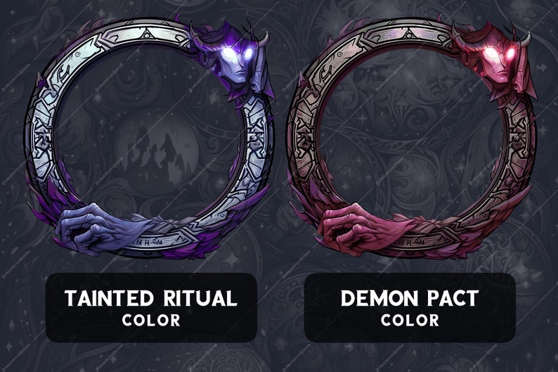 Warlock Token Frame Dnd for VTT Roll20 Token Border Tabletop Stamp ...