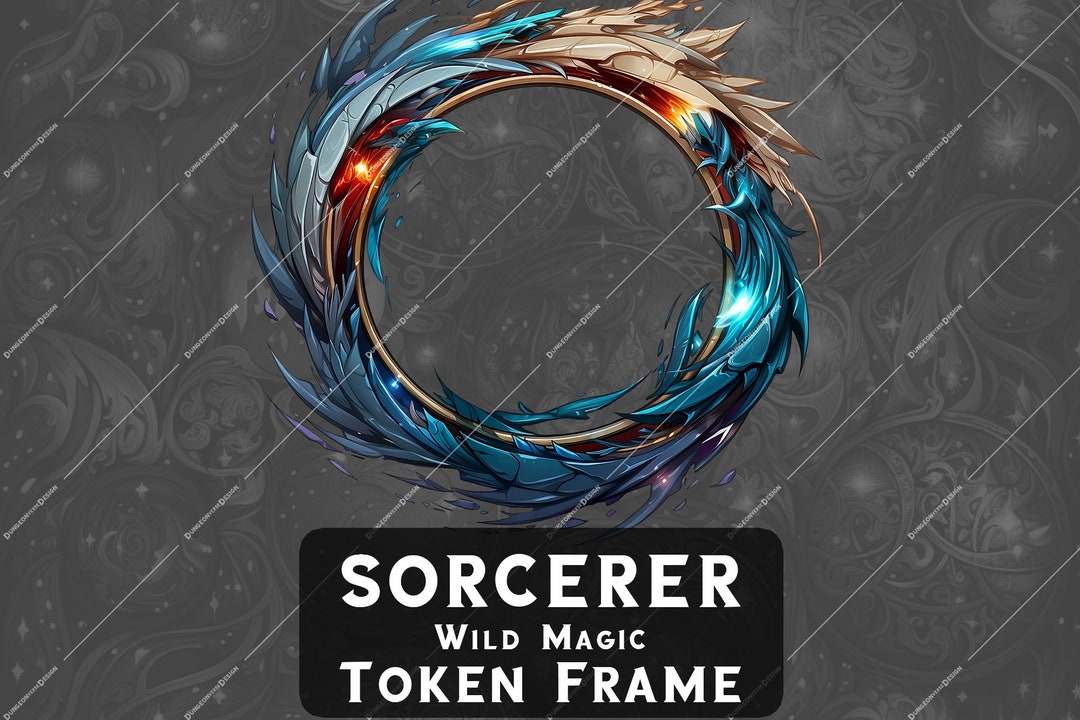 Sorcerer Wild Magic Token Frame for Roll20 Token Border for - Etsy