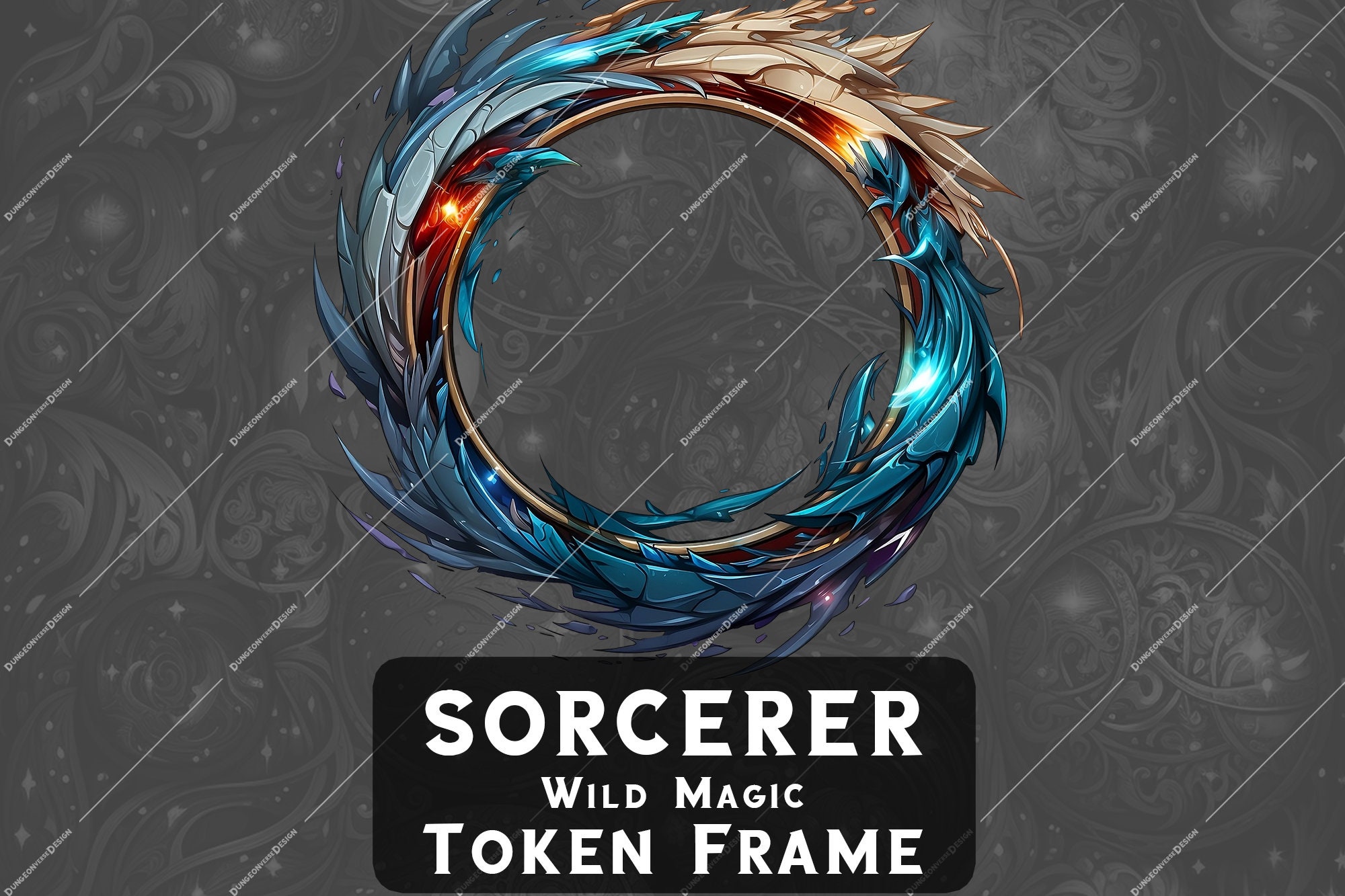 Sorcerer Wild Magic Token Frame for Roll20 Token Border for - Etsy