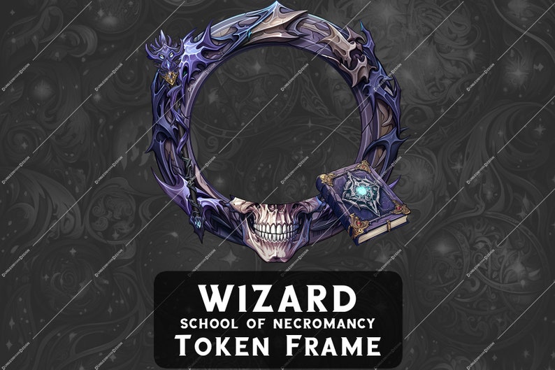 Wizard School of Necromancy Token Frame for Roll20 Token Border Dnd ...