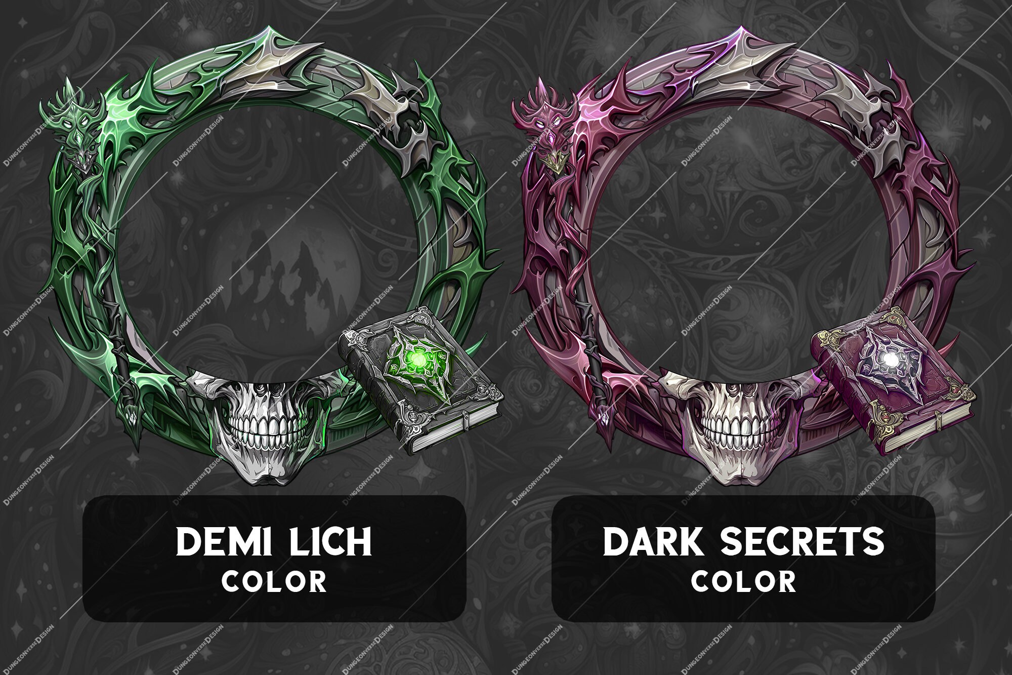 Wizard School of Necromancy Token Frame for Roll20 Token Border Dnd ...