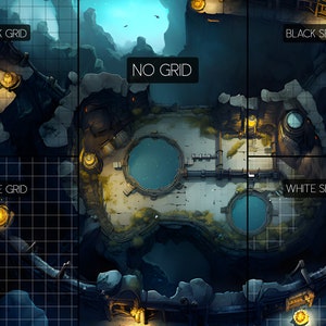 RPG Battlemap: Forgotten Ocean Heart Dnd Battle Map for Roll20 Sunken ...