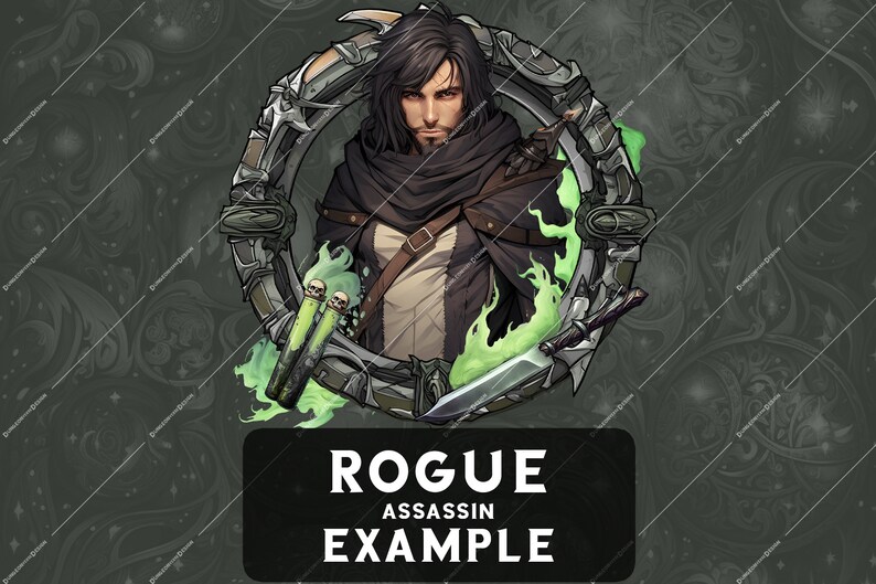 Rogue Assassin Token Frame for Roll20 Token Border for Dnd Tabletop ...