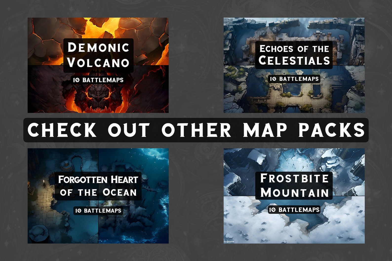 RPG Battlemap: Frostbite Mountain Dnd Snow Battle Map for Roll20 ...