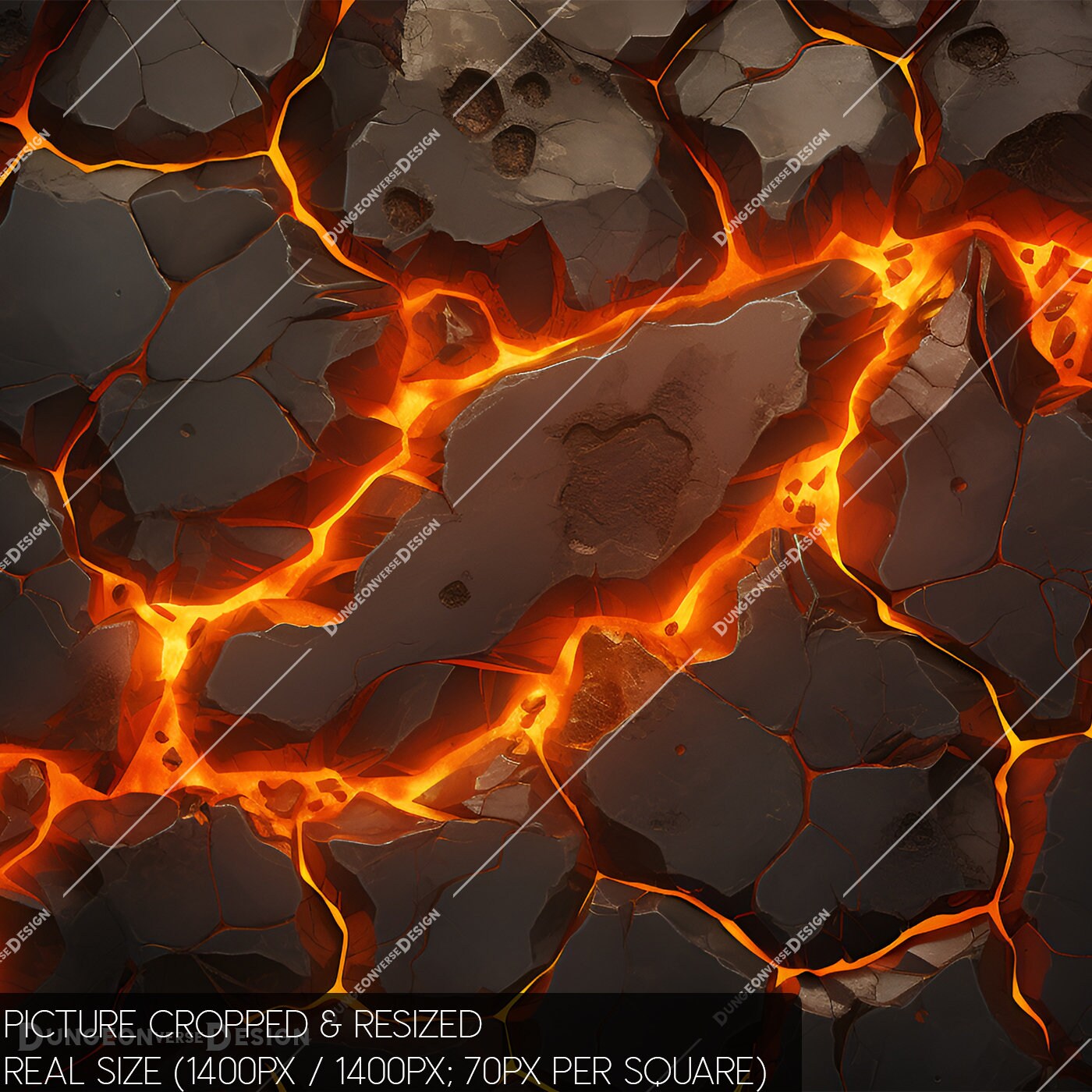 RPG Battlemap: Demonic Volcano Dnd Lava Battle Map for Roll20 Fire Pit ...
