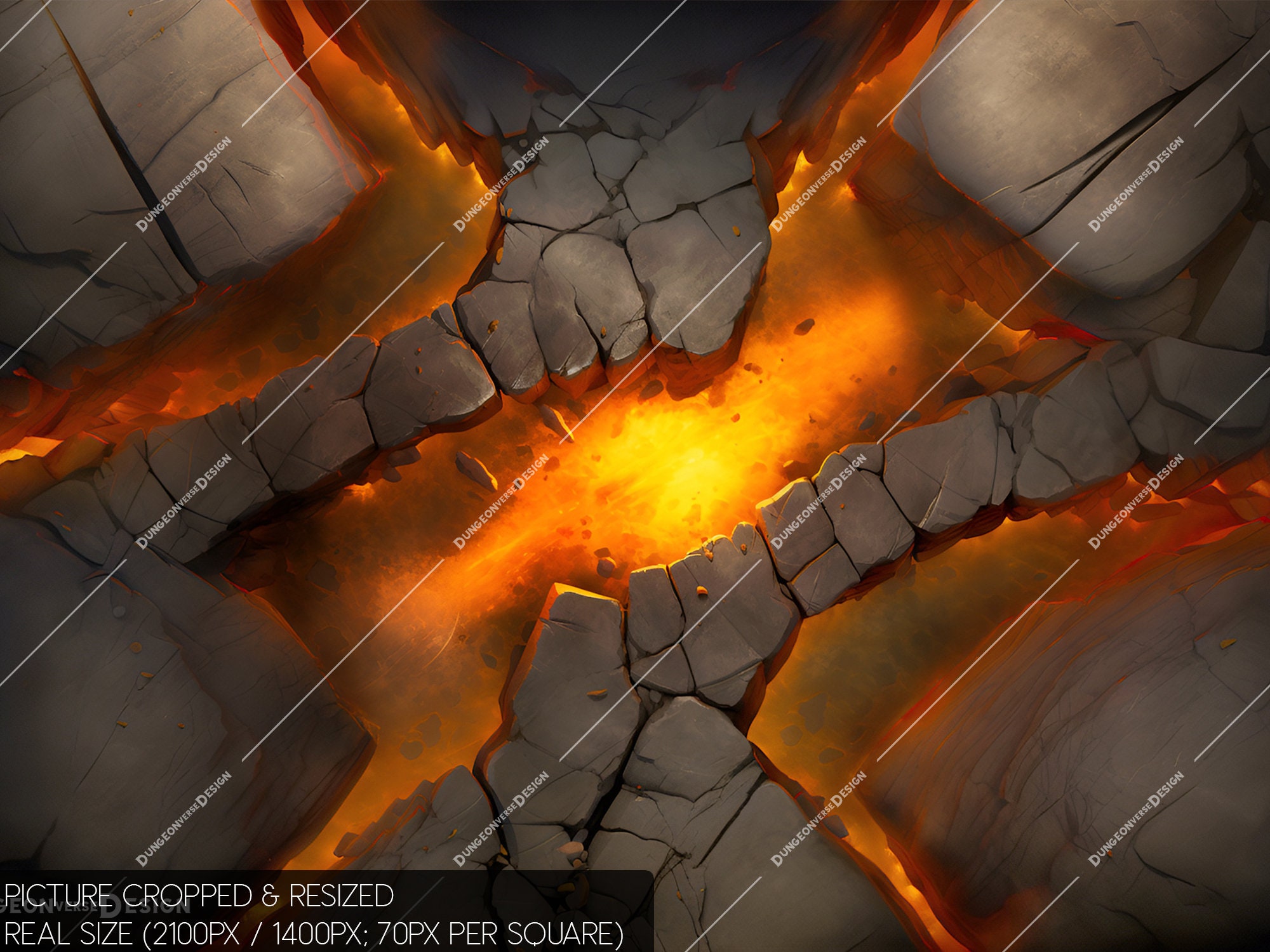 RPG Battlemap: Demonic Volcano Dnd Lava Battle Map for Roll20 - Etsy