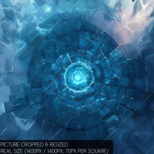 RPG Battlemap: Dark Crystal Caverns Dnd Snowy Cave Battle Map for Roll20 Crystalized Ice ...