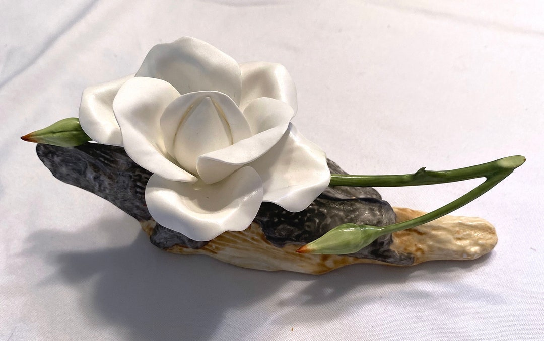 Vintage 1980s Boehm Bone Porcelain White Rose 200-55-W - Etsy