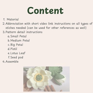 Lotus Flower Crochet Pattern: DIY Bouquet Full Set (PDF Pattern) - Etsy