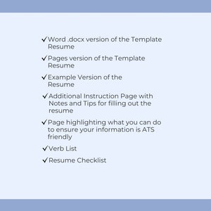 Simple Blue ATS Friendly Resume Template - Etsy