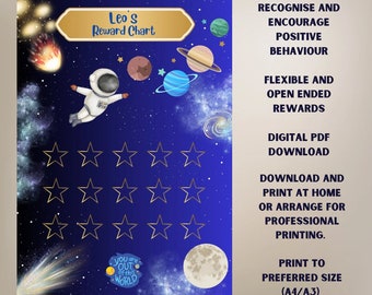 Editable Solar System Reward Chart for Kids Planets Routine - Etsy