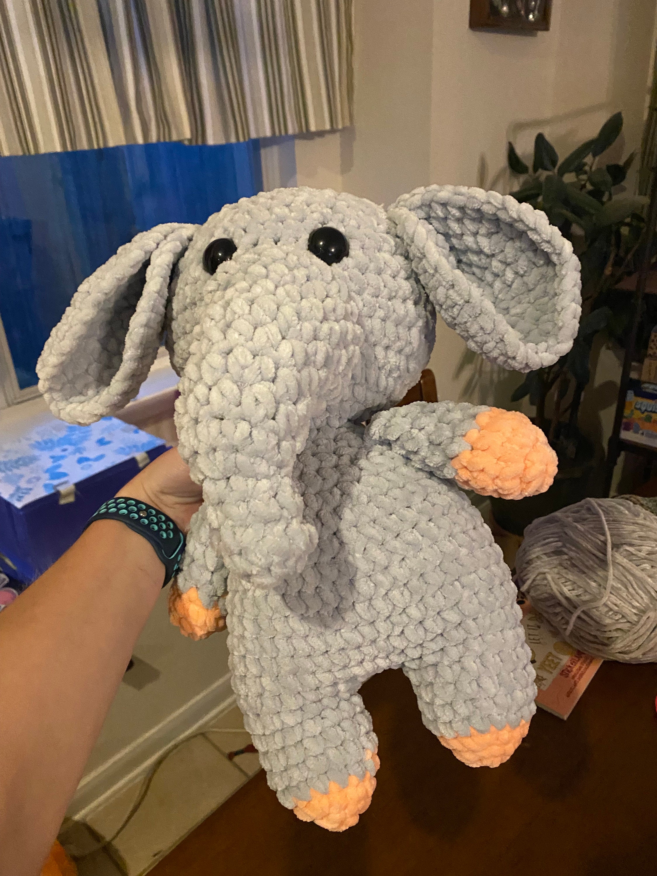 Large Elephant Hand Crochet Stuffed Animal - Etsy