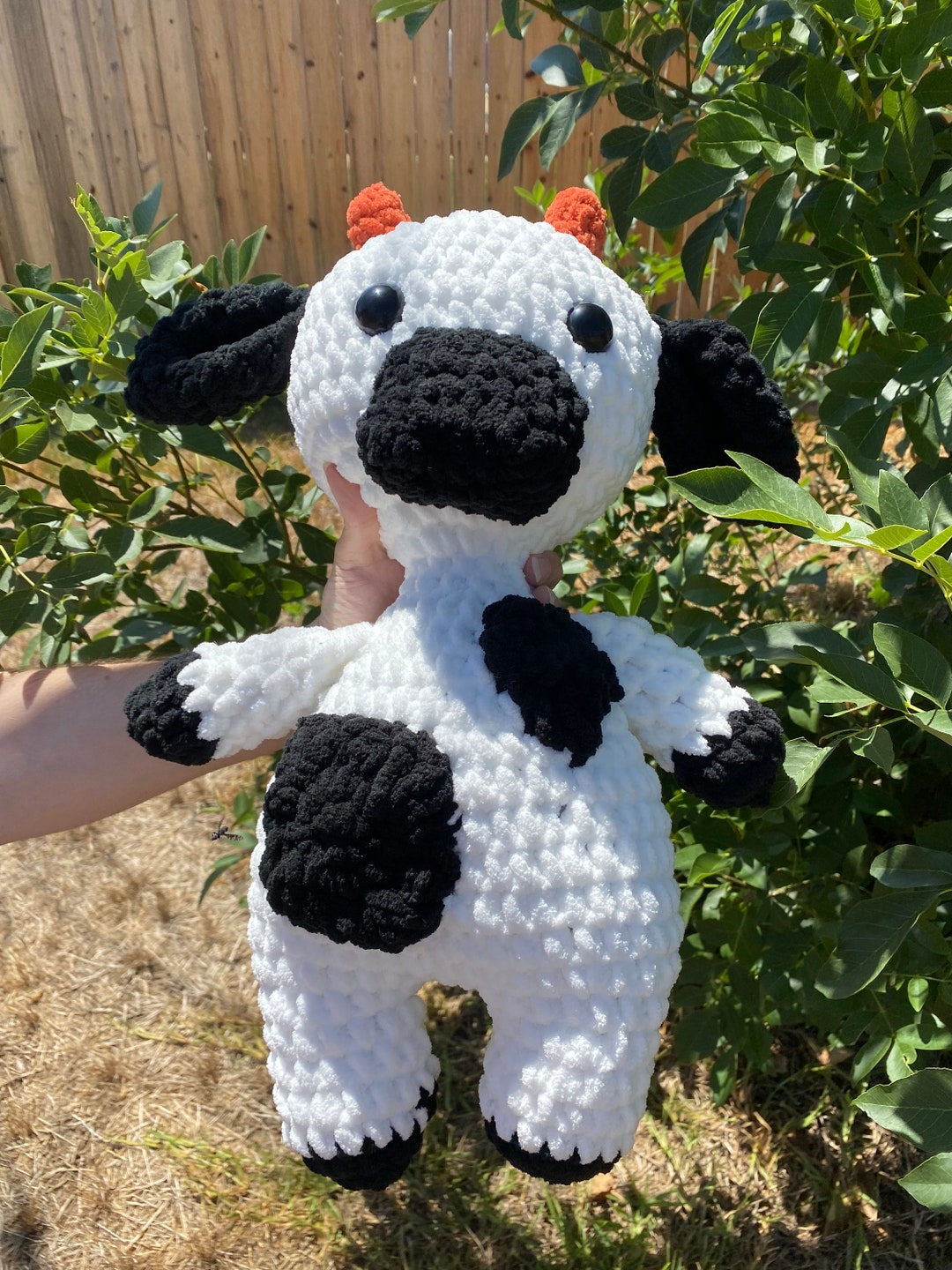 Large Cow Hand Crochet Stuffed Animal - Etsy