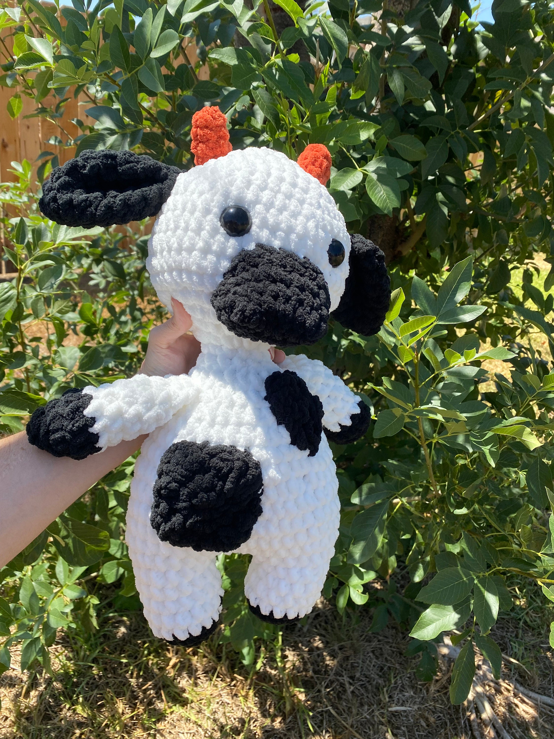 Large Cow Hand Crochet Stuffed Animal - Etsy