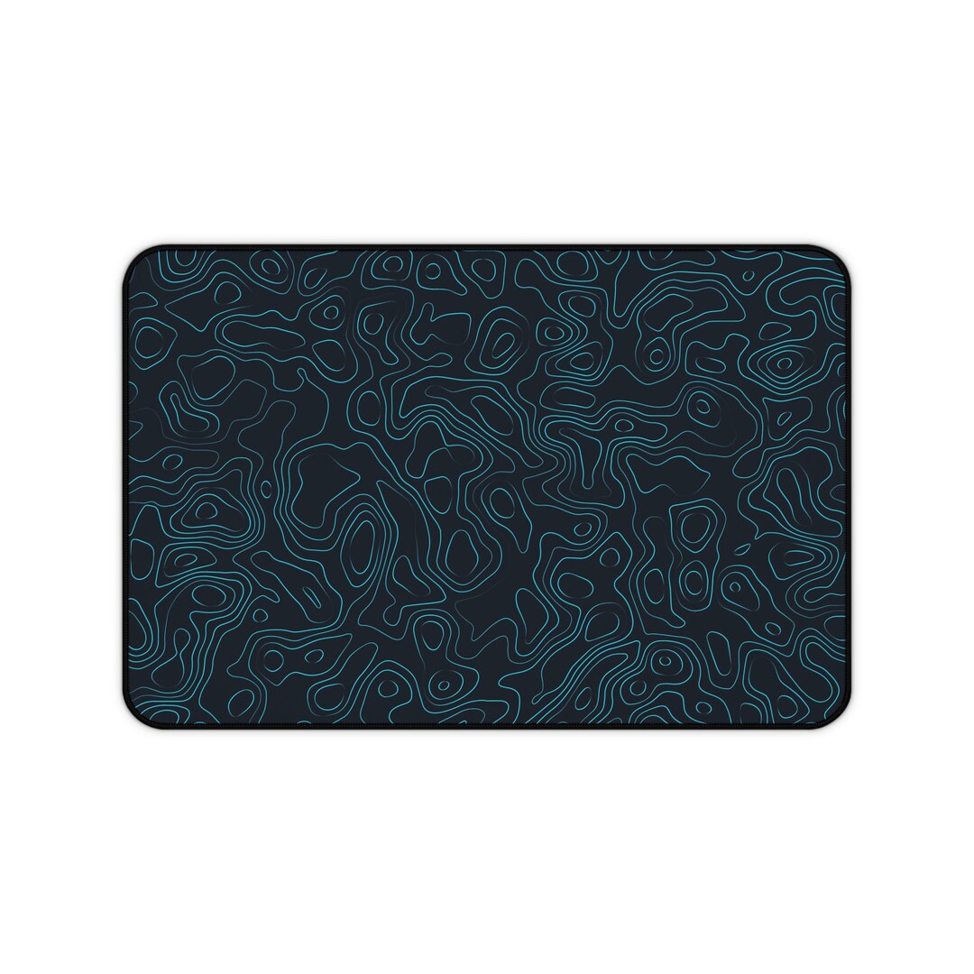 Topographic Mousepad blue Black - Etsy
