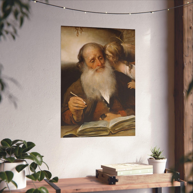 Saint Matthew and the Angel, 1656 - Barent Fabritius - Matte Vertical ...