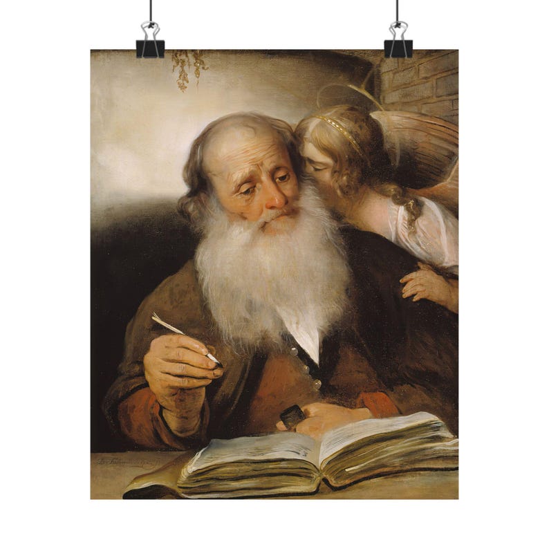 Saint Matthew and the Angel, 1656 - Barent Fabritius - Matte Vertical ...