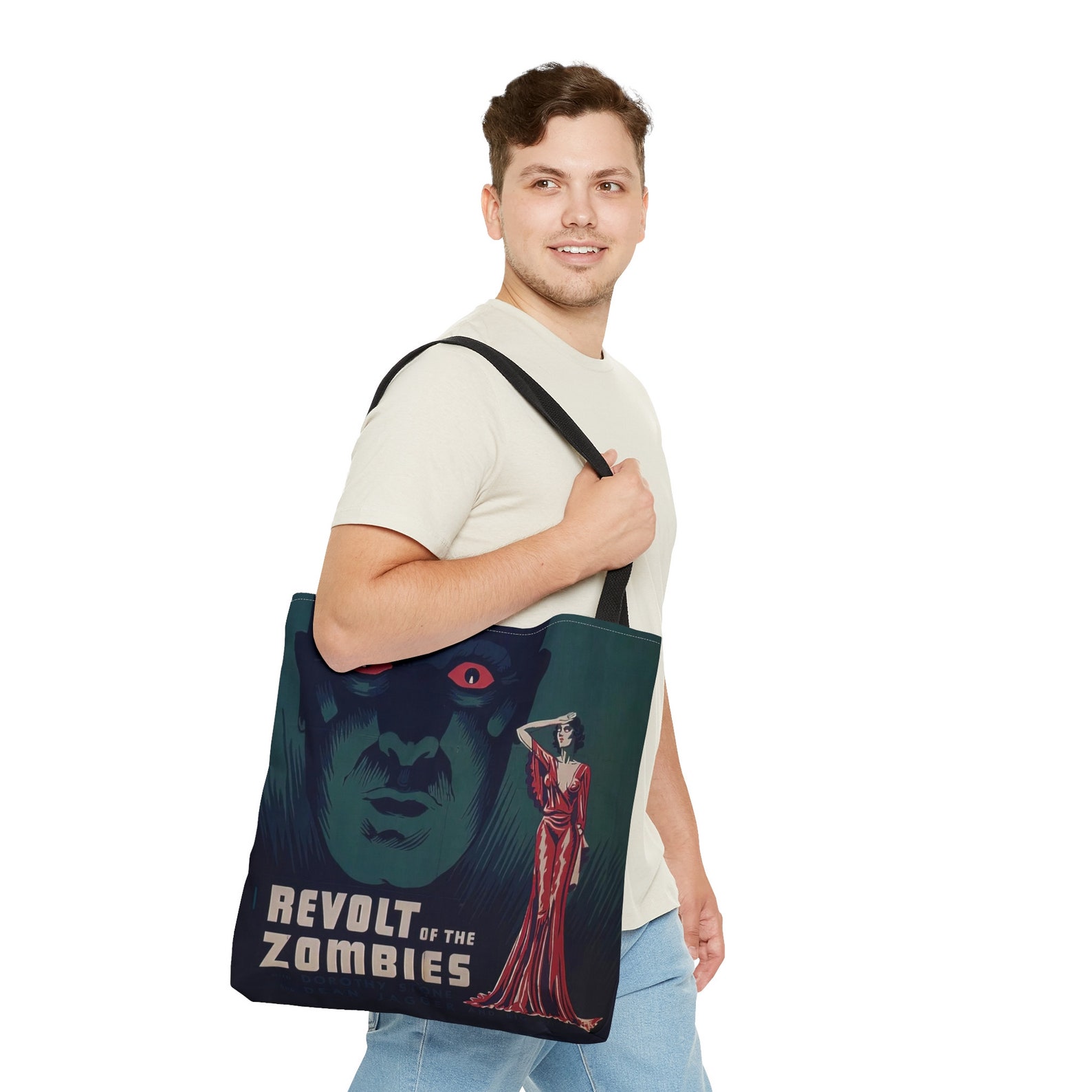 Revolt of the Zombies Vintage Reproduction Print Cotton Canvas Tote Bag ...