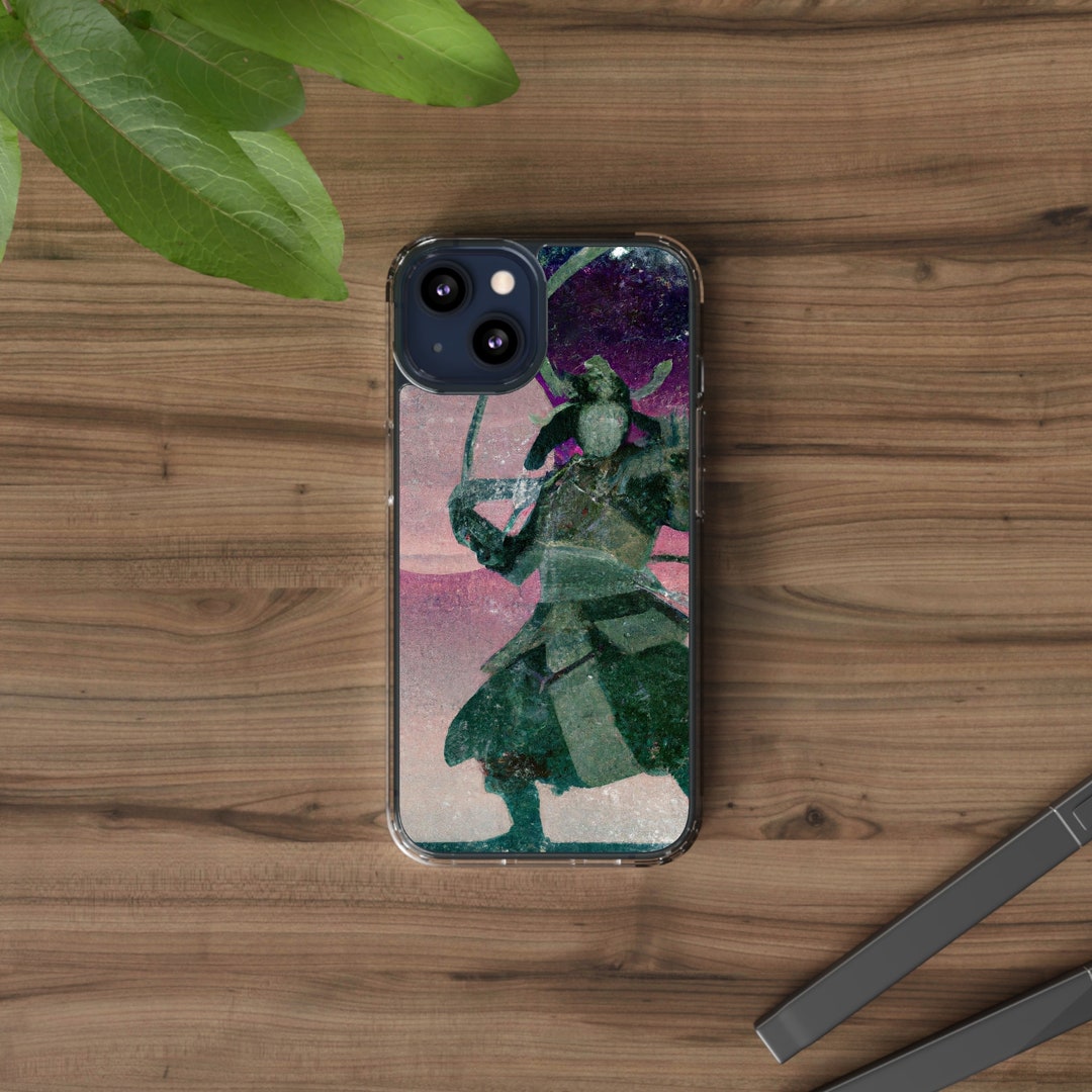 Japanese Ukiyo-e High Tech Edo Samurai Beneath a Moon Clear Cases - Etsy