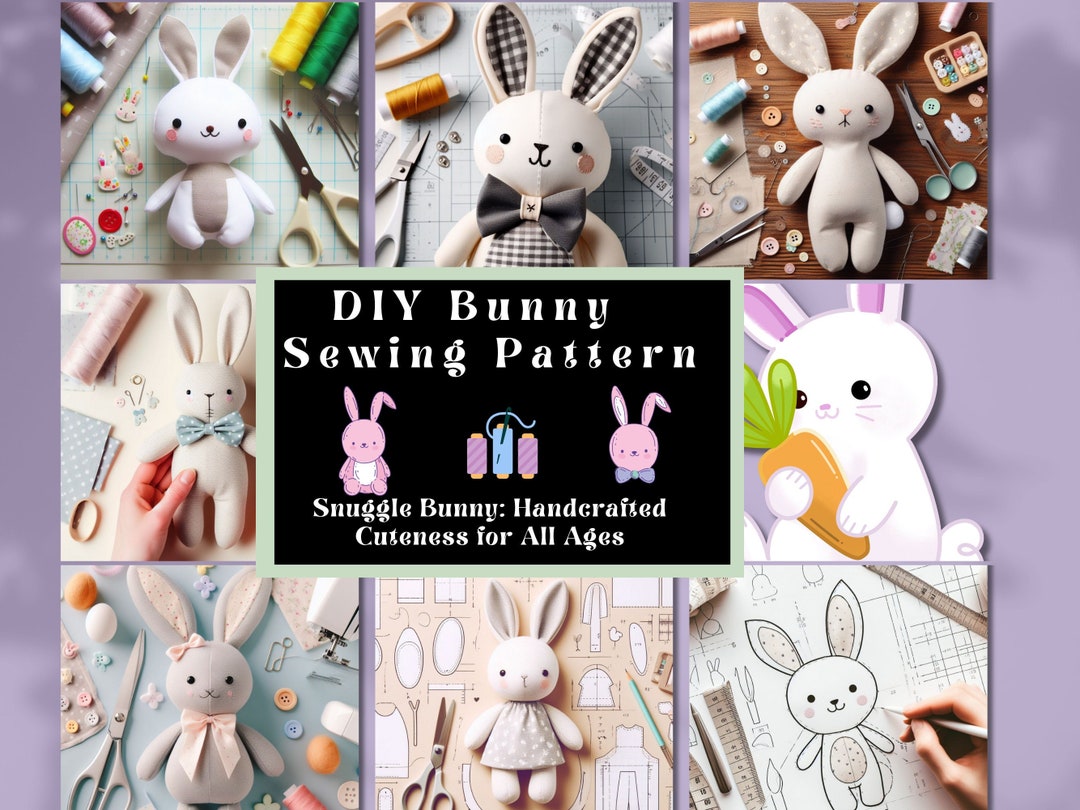 Bunny Sewing Pattern Stuffed Bunny Handmade Plush Rabbit - Etsy