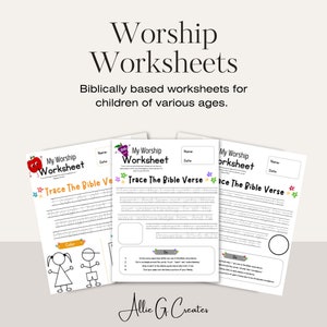 Worship Worksheet, Sermon Notes for Kids, Kids Bible Study Notes ...