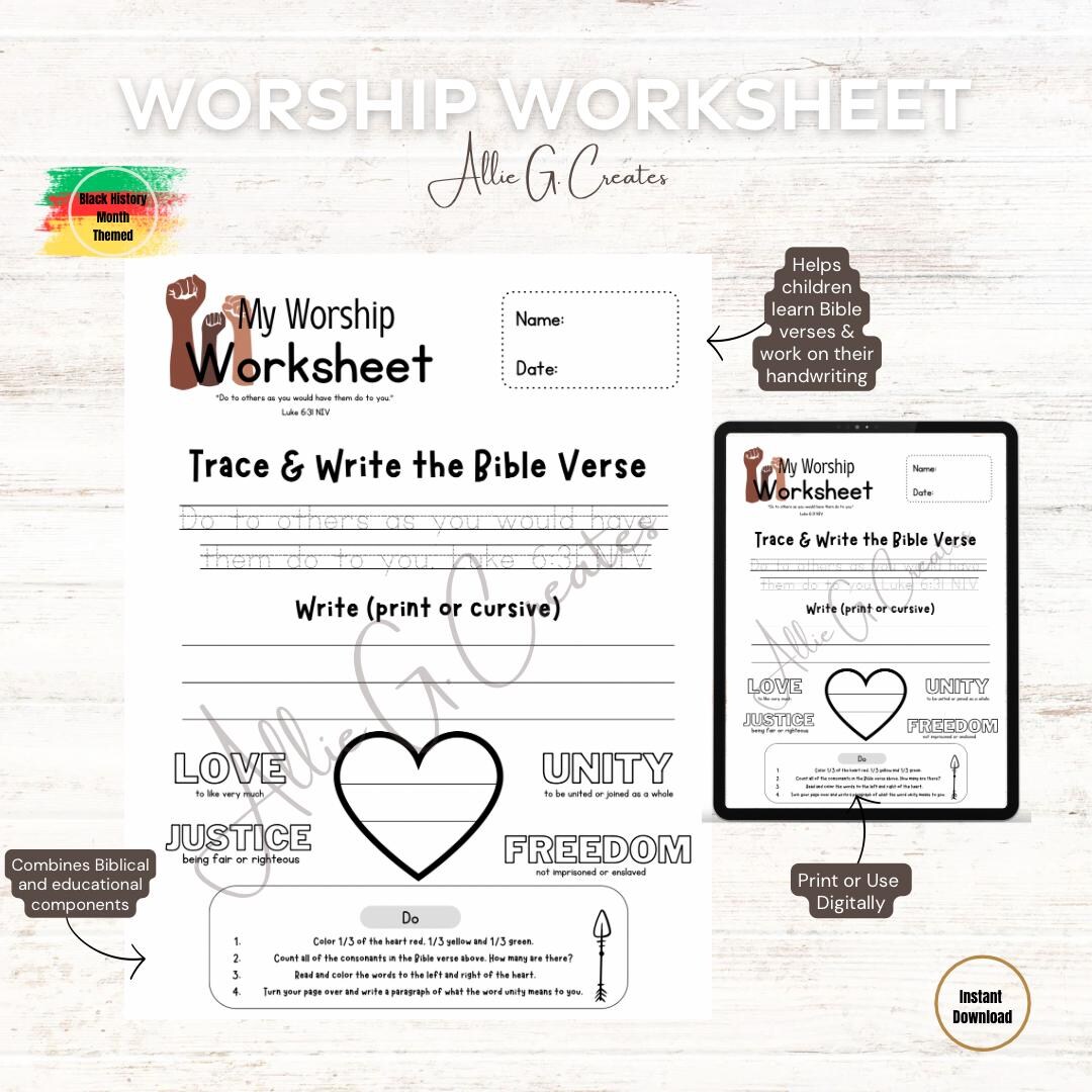 Scripture Trace, Memory Verse Trace, Worship Notes, Memory Verse, Kids ...