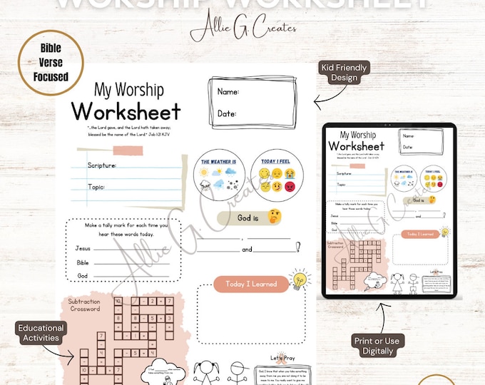 Sermon Notes. PDF Printable. Instant Download. Worship Notes for Adults ...
