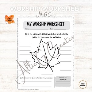 Worship Worksheet, Sermon Notes for Kids, Kids Bible Study Notes ...