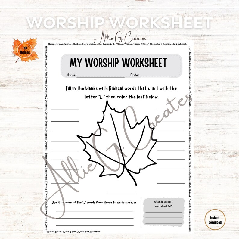 Worship Worksheet, Sermon Notes for Kids, Kids Bible Study Notes ...