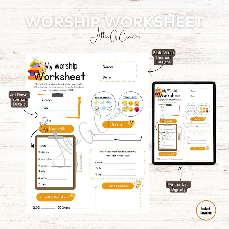 Sermon Notes, Worship Notes, Kids Sermon Notes, Church Activity ...