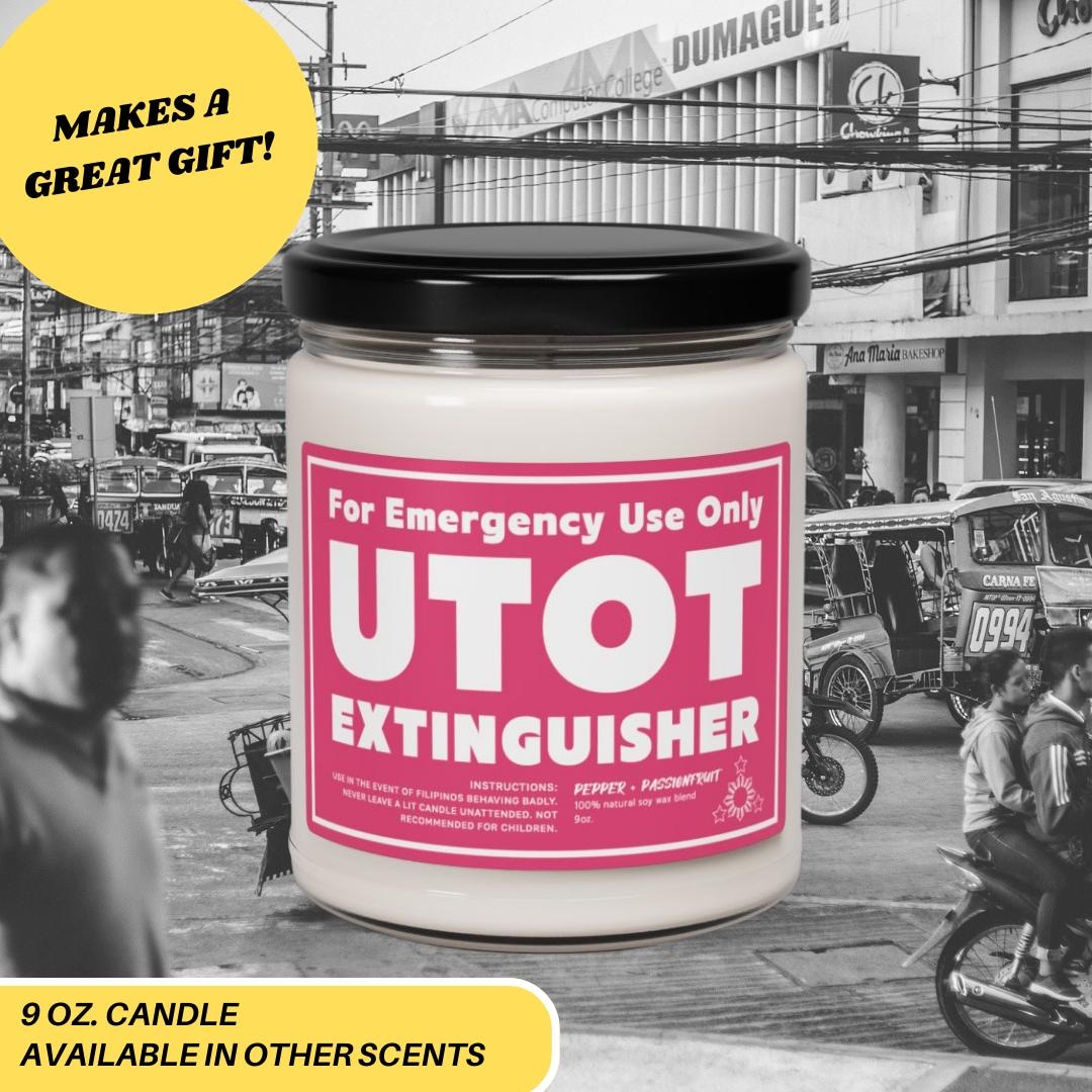 Funny Filipino 9oz Scented Candle | Utot Housewarming Tagalog Gifts ...
