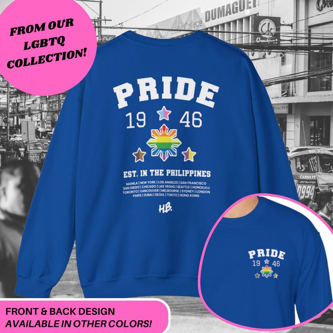 Filipino Gay Pride Unisex Sweatshirt | Queer LGBTQ Trans Bakla Bading ...