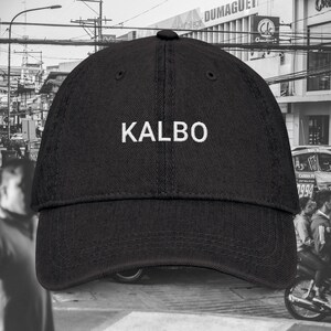 Kalbo Denim Dad Hat | Funny Filipino Bald Baseball Cap | Philippines ...