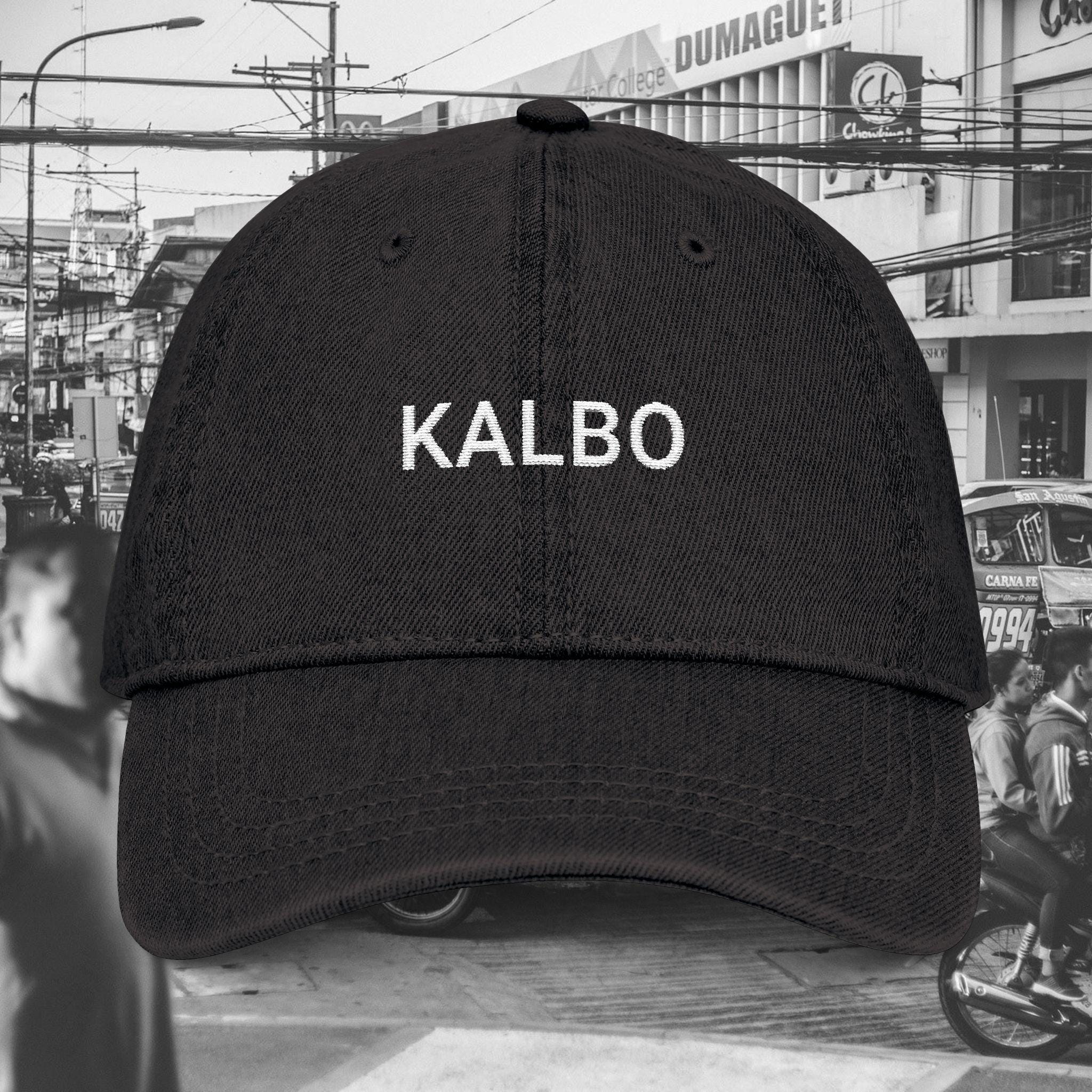 Kalbo Denim Dad Hat | Funny Filipino Bald Baseball Cap | Philippines ...
