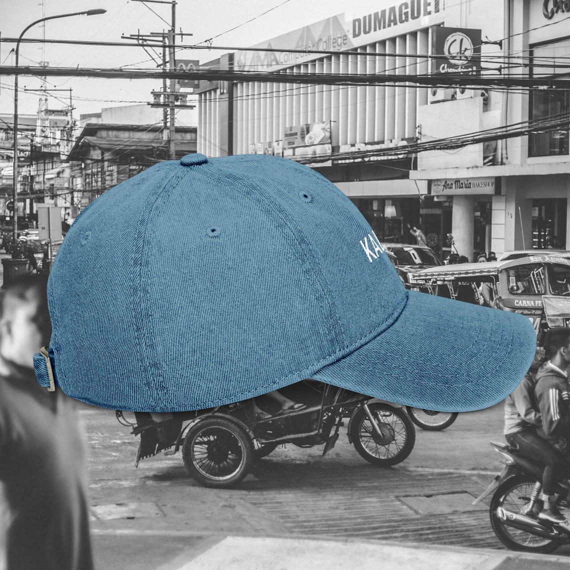 Kalbo Denim Dad Hat | Funny Filipino Bald Baseball Cap | Philippines ...