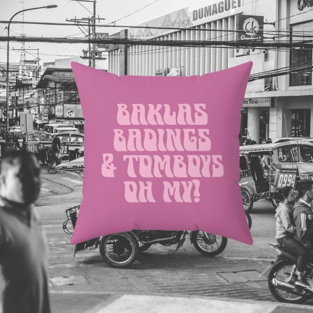 Bakla Bading Tomboy Pillow Filipino Gay LGBTQ Pride Home Decor Queer ...
