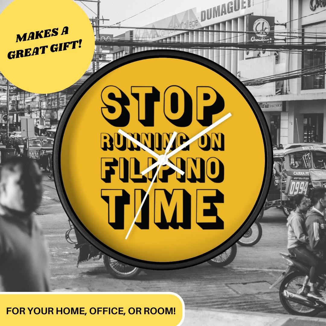 Funny Filipino Time Wall Clock | Gift Housewarming Decor Philippines ...
