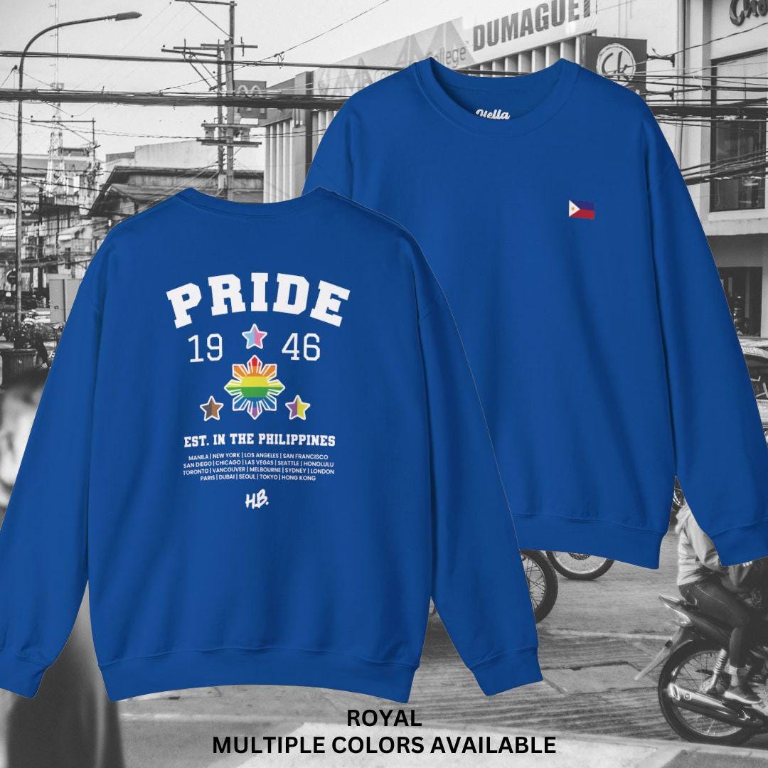 Gay Filipino Pride Unisex Sweatshirt Queer LGBTQ Trans Bakla Bading ...