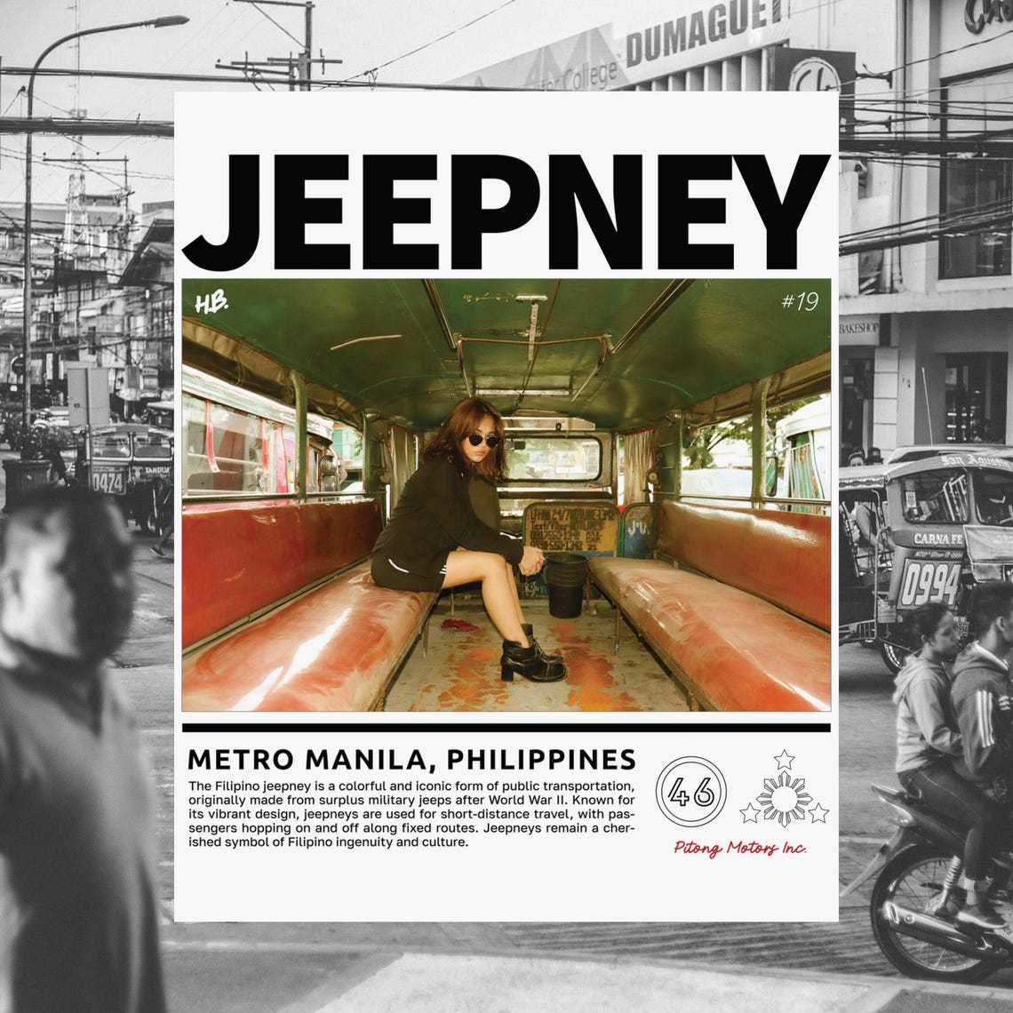 Filipino Jeepney Poster | Manila Philippines Unframed Art Decoration ...