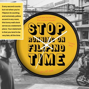 Funny Filipino Time Wall Clock | Gift Housewarming Decor Philippines ...