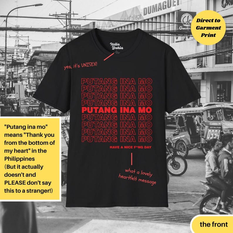 Putangina Parody Unisex Shirt | Funny Filipino T-shirt | Salamat Po ...