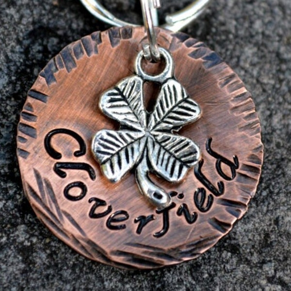 Clover Dog Tag - Etsy