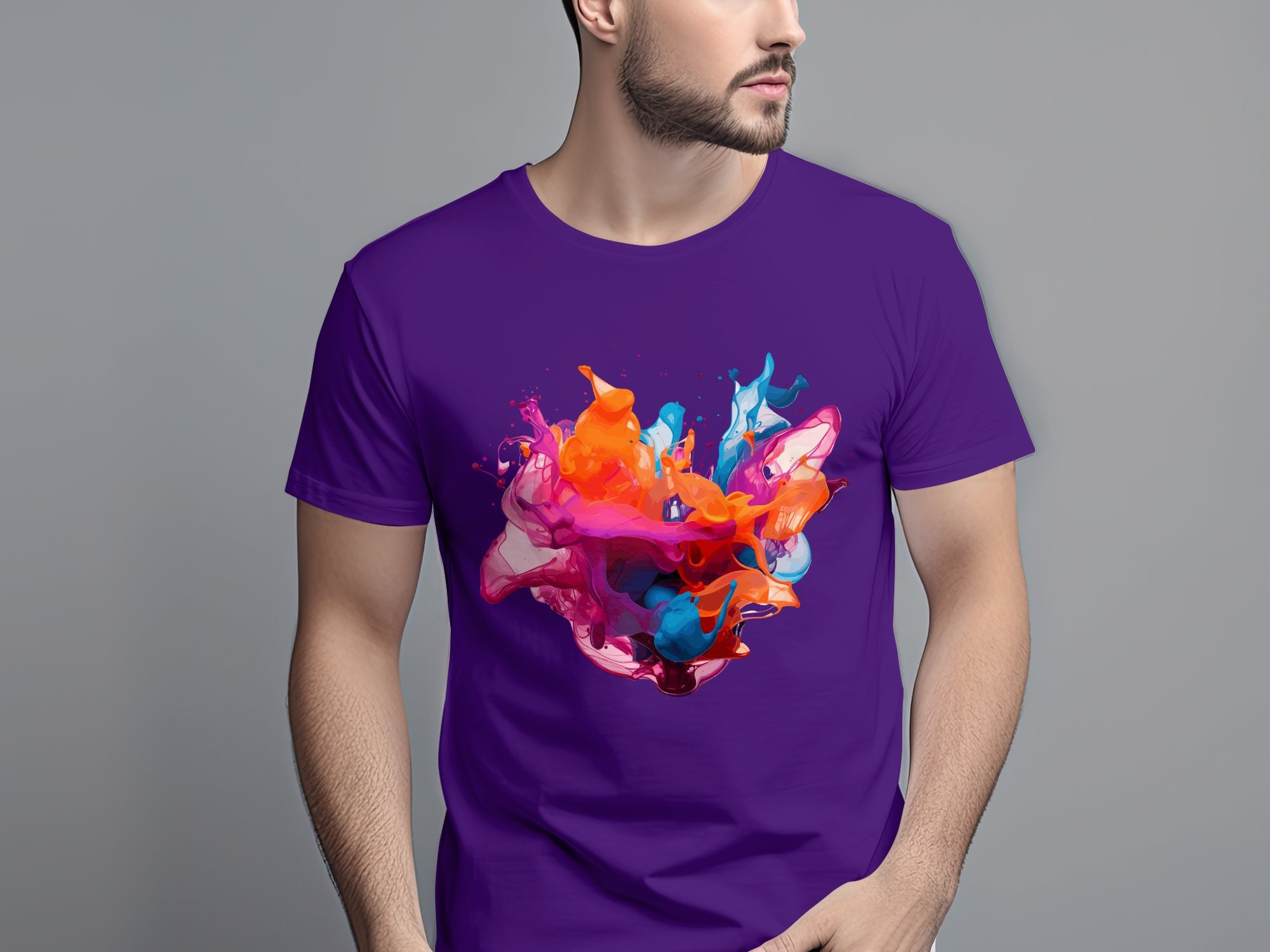 Vibrant Ink Paint Splash Tshirt Colorful Design With Eye-catching ...