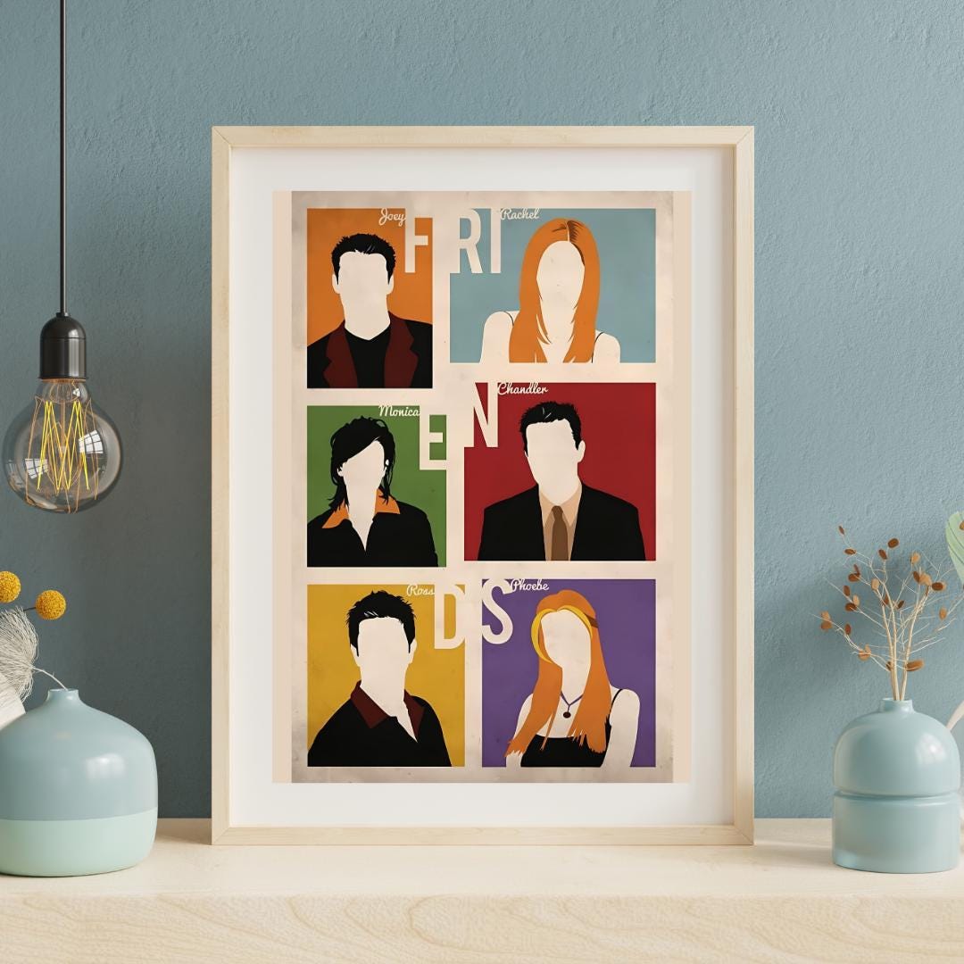 Friends Digital Poster Set - Iconic Sitcom Wall Art, Printable TV Show ...