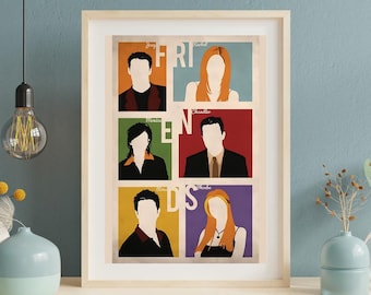 Friends Digital Poster Set - Iconic Sitcom Wall Art, Printable TV Show ...
