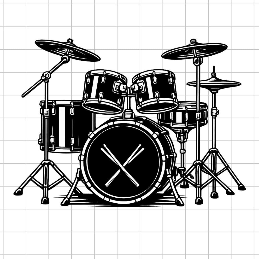 Drum Set SVG Bundle, Drummer Cut File, Drum Kit SVG, Music Svg for ...