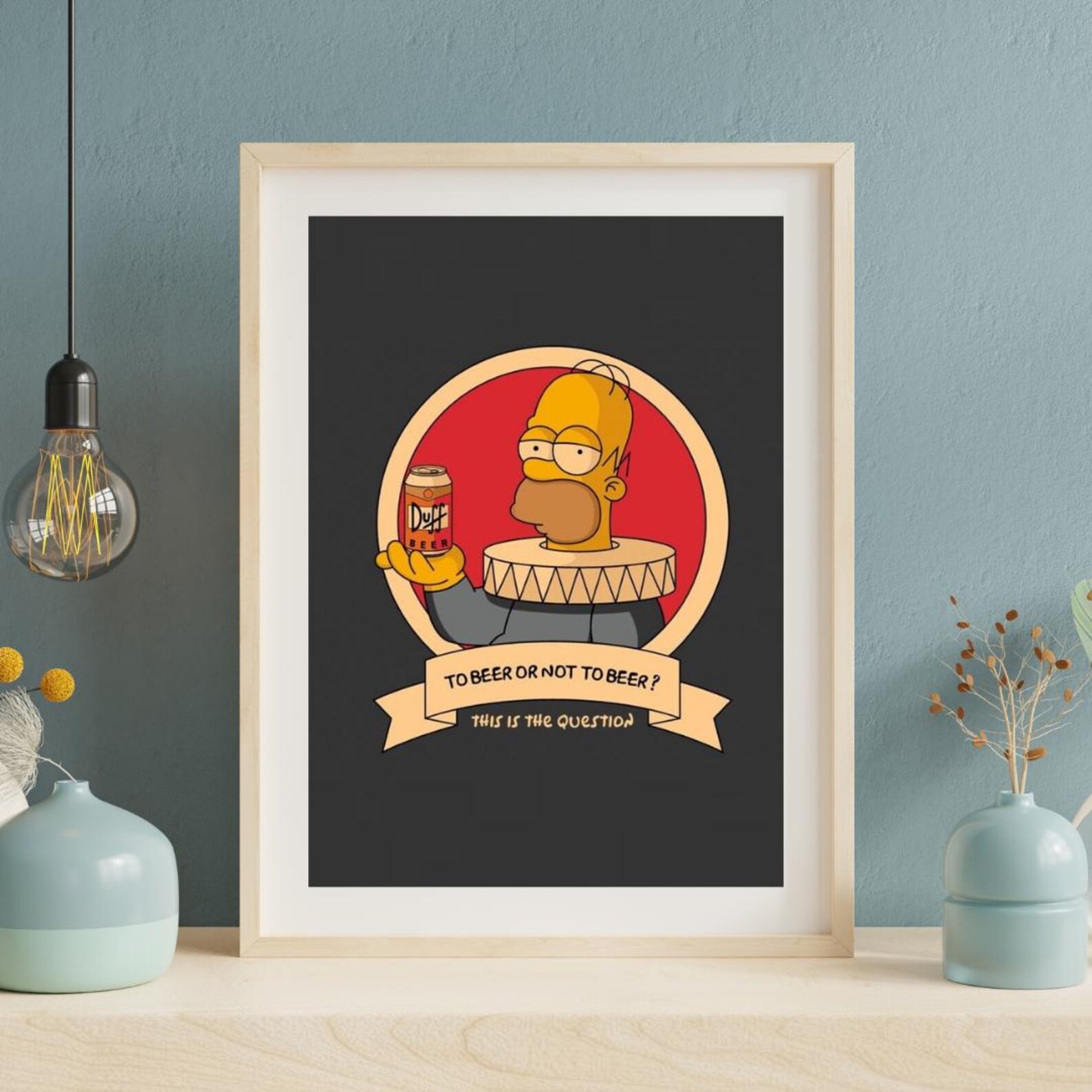 Homer Simpson - Digital Art Print - Instant Download - Printable Home ...