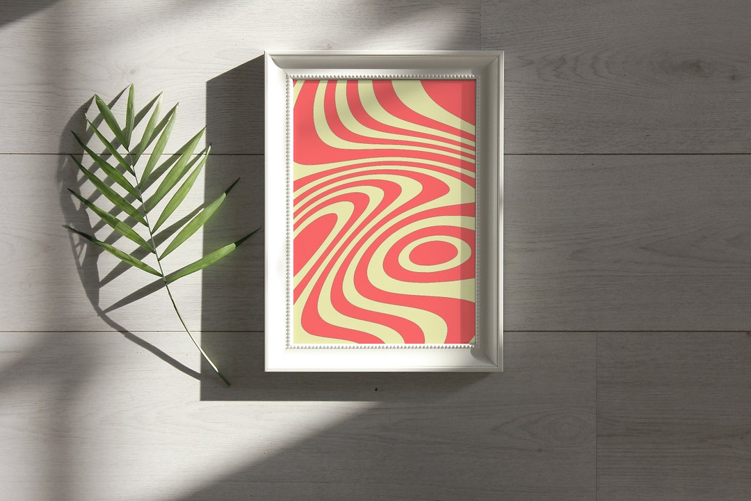 Asymmetric Line Art Print: Colorful Optical Illusion (digital Download ...